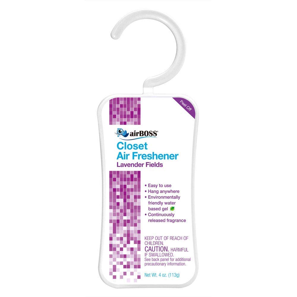 airBOSS Closet Air Freshener, Continuously Releases Fragrance, Lavender ...